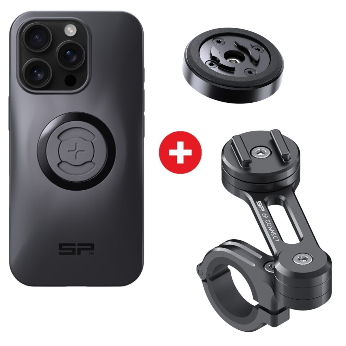 Pack SP Connect Coque iPhone 16 Pro + Réducteur de Vibration + Support Guidon - Support ...