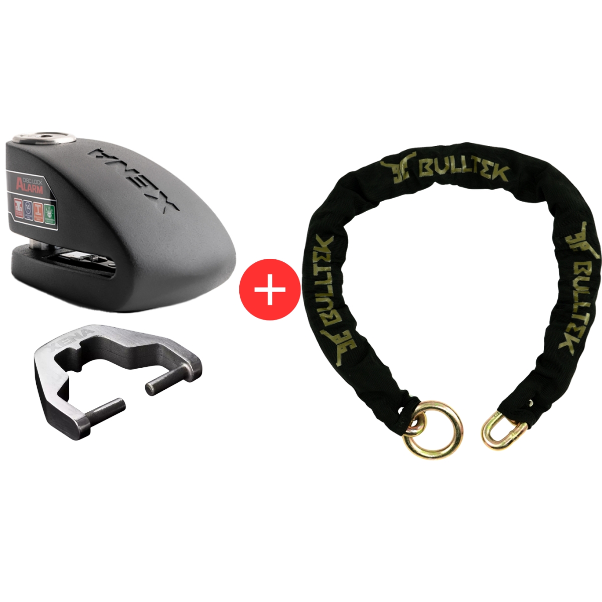 Pack Antivol SRA Xena XX15 Alarme Noir + Chaîne Bulltek 120cm - Chaine