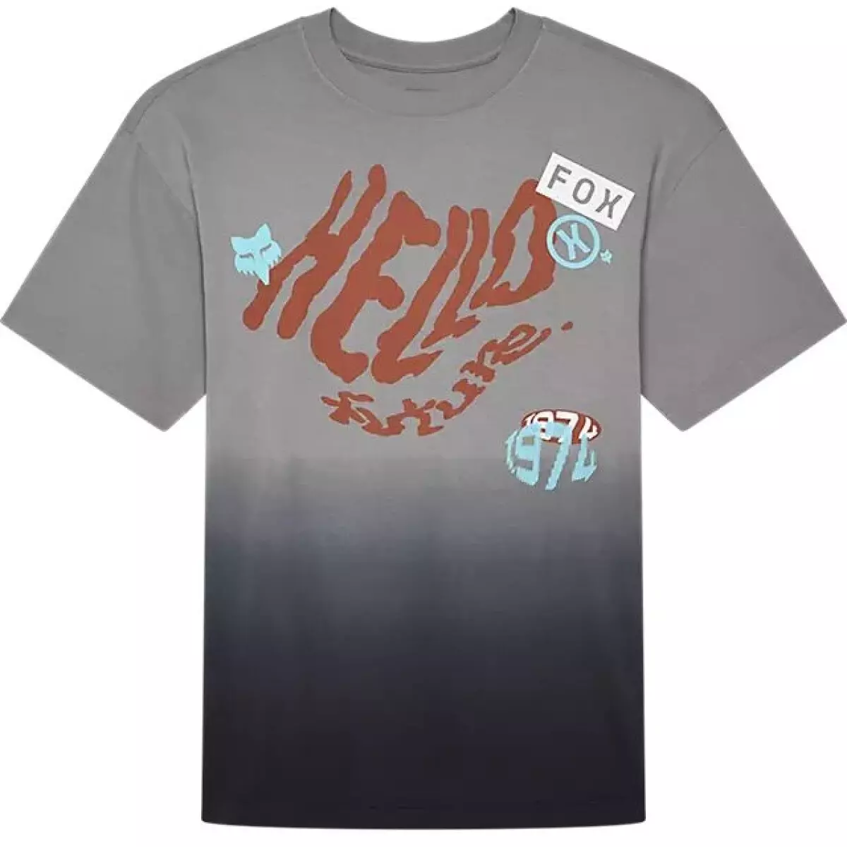 T-shirt Femme Fox Hello Future Oversized Gris - T-shirt