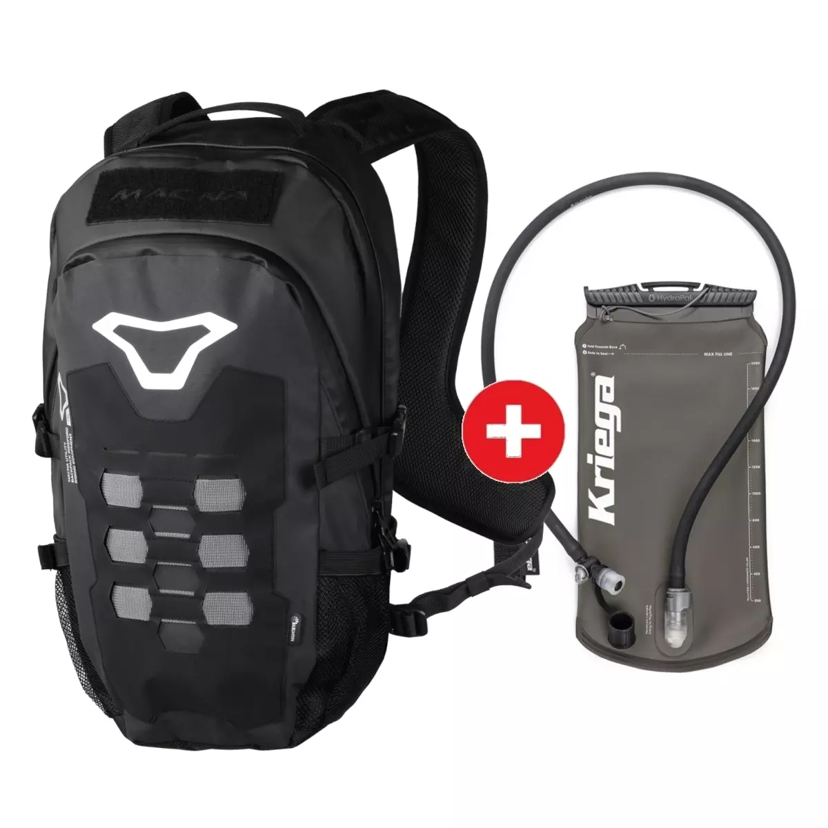 Pack Macna Sac à dos 25L + Kriega Poche à eau 2L - Pack Equipement Moto