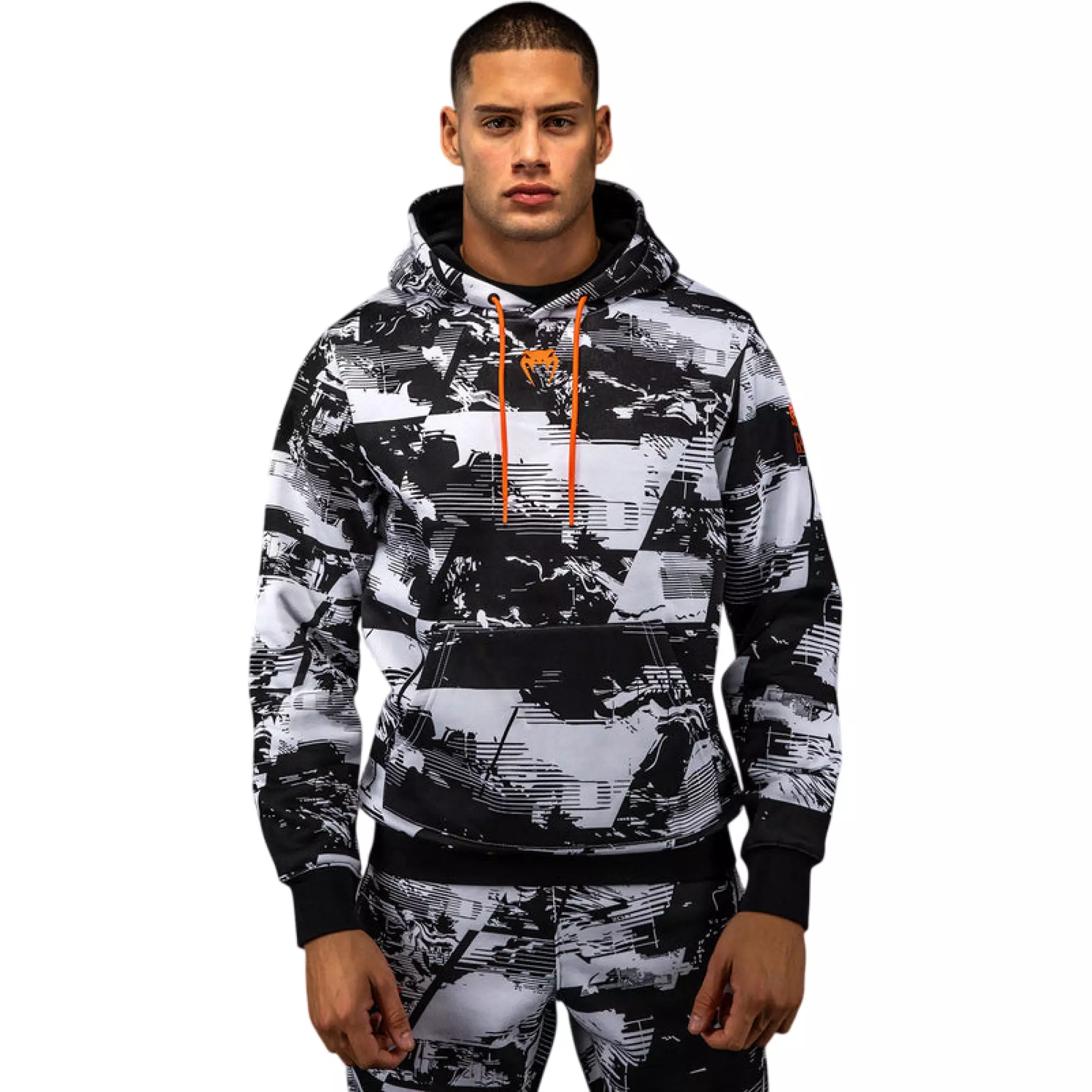 Sweat Venum UFC Zenith Fight Night Noir Blanc Orange - Sweat-Shirt
