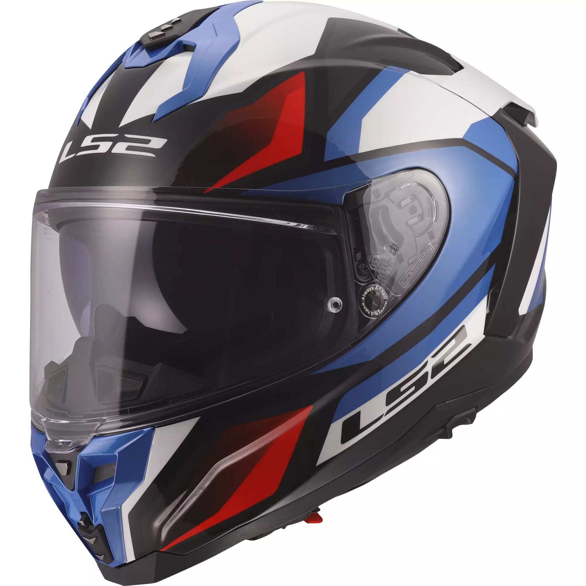 Casque LS2 FF817 Challenger II Viper Blanc Bleu Rouge - Casque Intégral