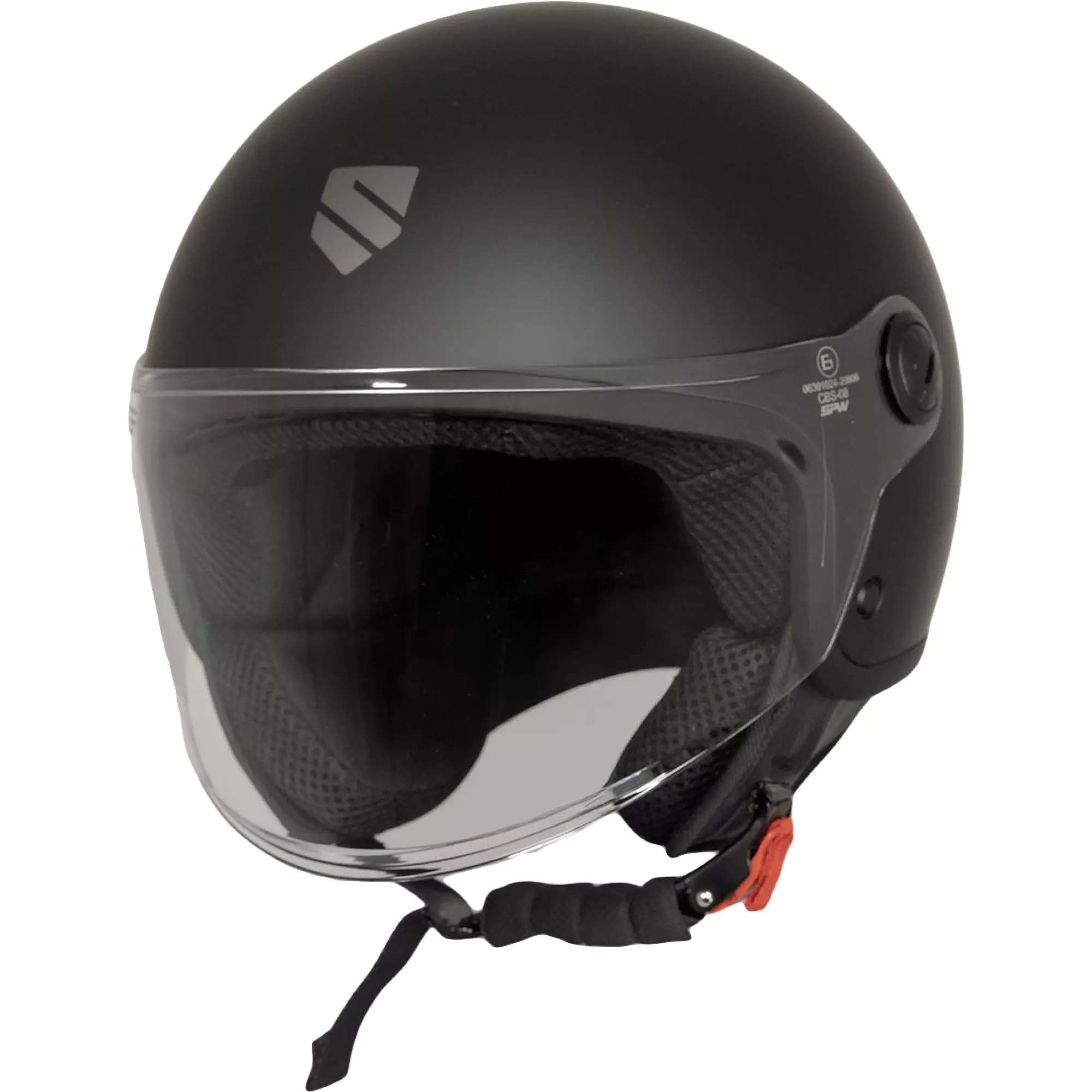 Casque Jet SPW S-103 Solid Noir Mat - Casque Jet