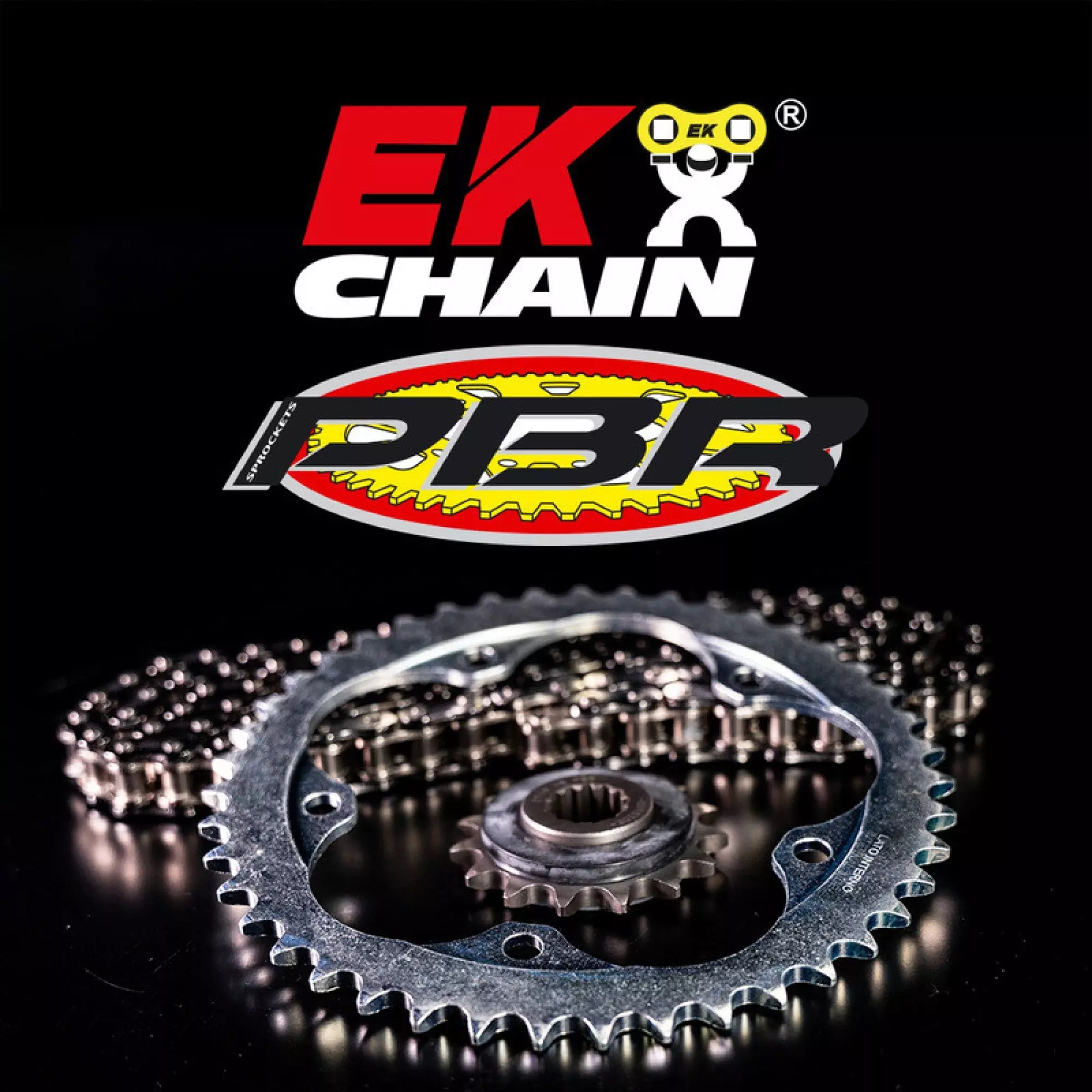Kit Chaine EK Chain 530 ZVX3 - 17/41-104 - Couronne acier standard ...